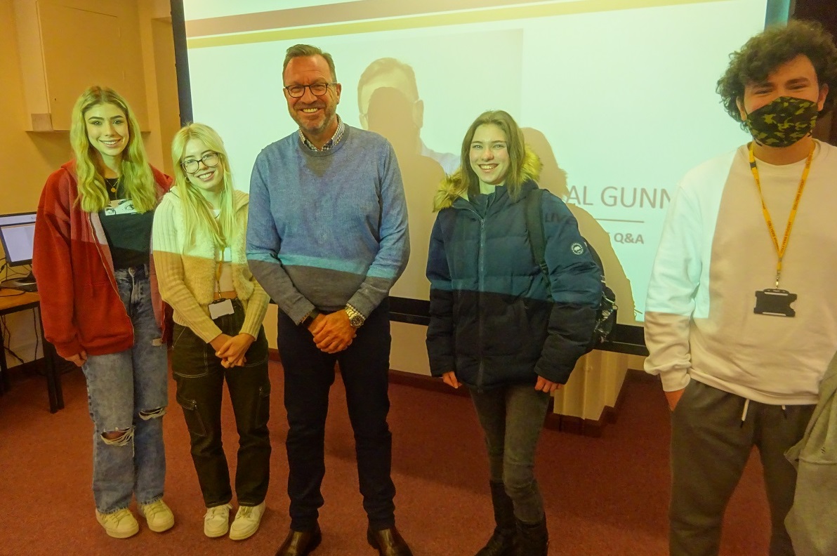 Gunn Talks Career Aims - Collyer's